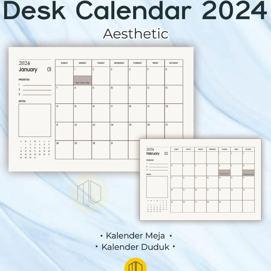 Jual Kalender Meja Planner 2024 / Kalender Catatan 2024 / Kalender ...