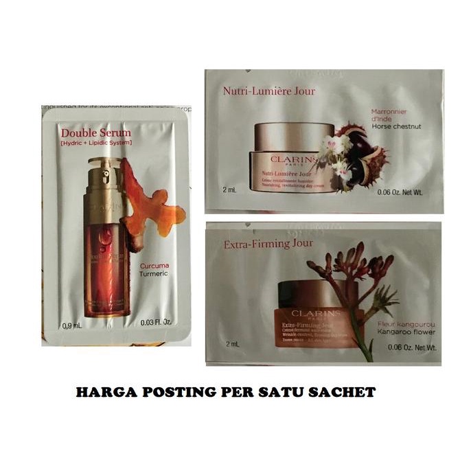 Jual Clarins Double Serum Sample Sachet Nutri-Lumiere Extra Firming ...