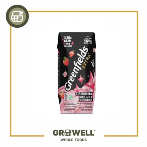 Jual GREENFIELDS UHT EXTRA GLAM STRAWBERRY 200ML | Shopee Indonesia