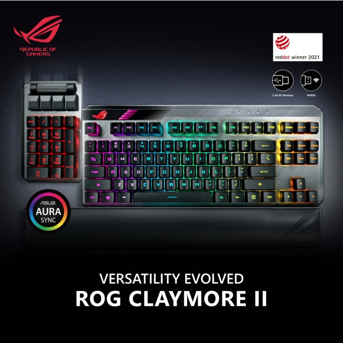 Jual ASUS ROG CLAYMORE II Gaming Mechanical keyboard with ROG RX ...