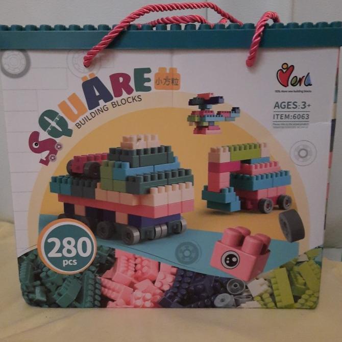 Jual Square Building Blocks isi 280 pcs | Shopee Indonesia