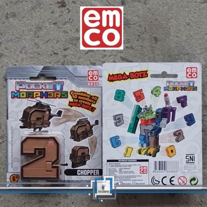 Jual Emco POCKET MORPHERS - Number 2 Robot Transformers Angka Combiner ...