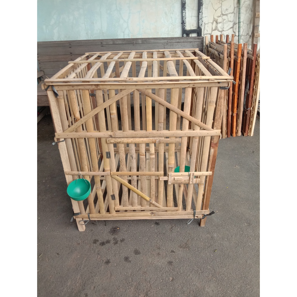 Jual KANDANG AYAM KANDANG RAKIT UKURAN 70X70X70 CM BAHAN FULL BAMBU BOX ...