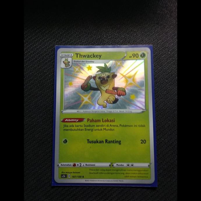 Jual THWACKEY SHINY POKEMON TCG INDONESIA | Shopee Indonesia