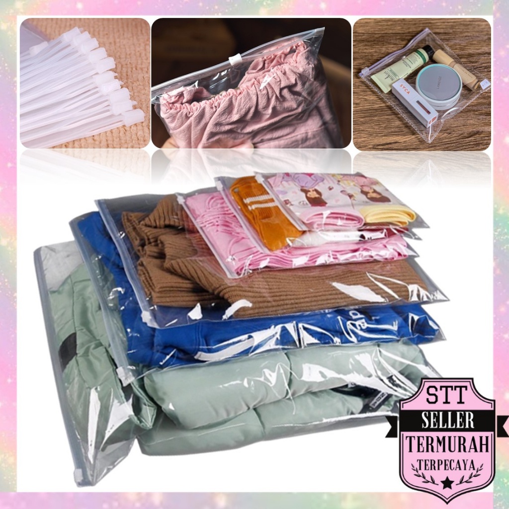 Jual STT Ziplock Bag Pvc Transparan Bening Travel Pouch Serbaguna Polos ...