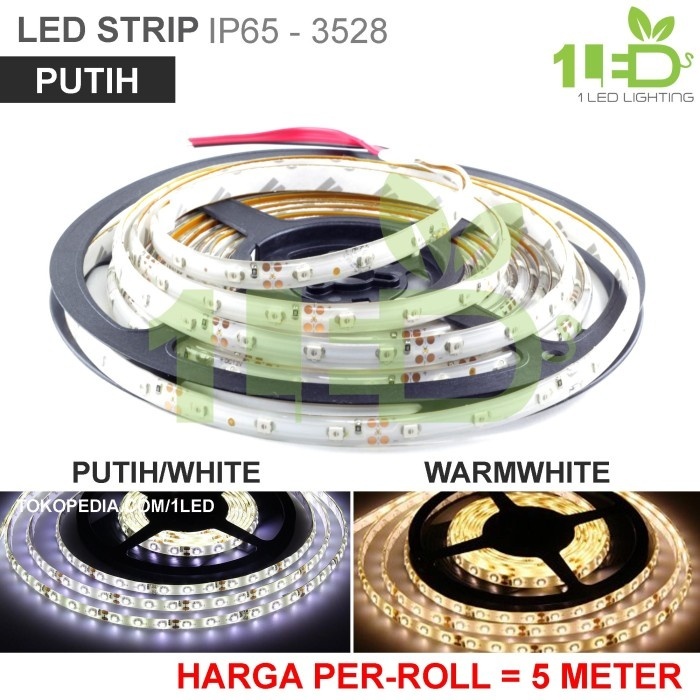 Jual Hadir Lampu Led Strip Flexible Putih Roll 5 Meter 6W Ip65 Smd 352 ...