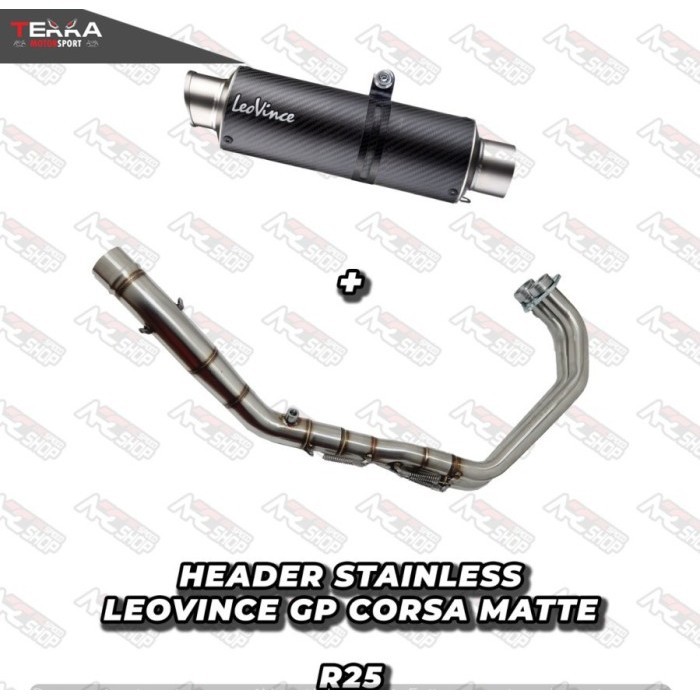 Jual [Original] Knalpot Leovince Gp Corsa Matte Header Stainless Yamaha ...