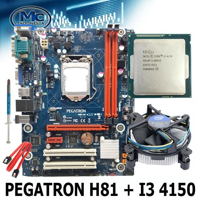 Jual Mainboard Mobo Motherboard H81 + Processor Intel Core i3 4150 ...
