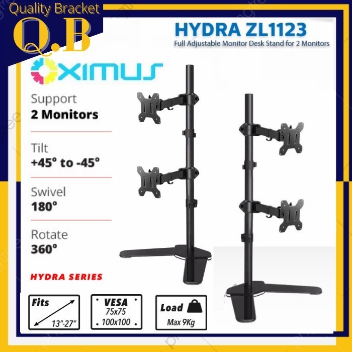 Jual [New] Bracket Monitor 13 - 27 Dual Stack Screen Freestanding Desk ...