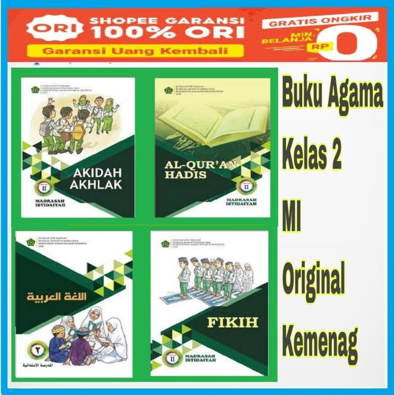 Jual Buku Madrasah Kelas 2 MI : Akidah Akhlak, Al Quran Hadist, Fikih, Bahasa Arab, Kurikulum ...