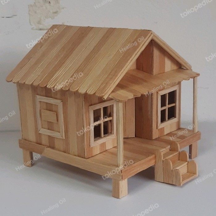 Jual Miniatur Rumah Adat Sunda Jawa Barat Dari Stik Es Krim | Shopee ...