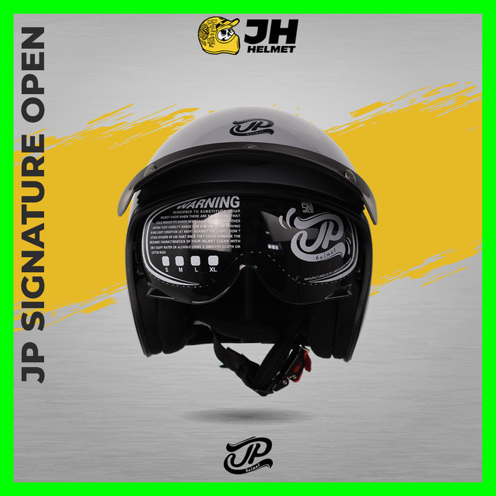 Jual Helm JP Signature Open I Gorila Grey Glossy I Helm Retro I Jual ...