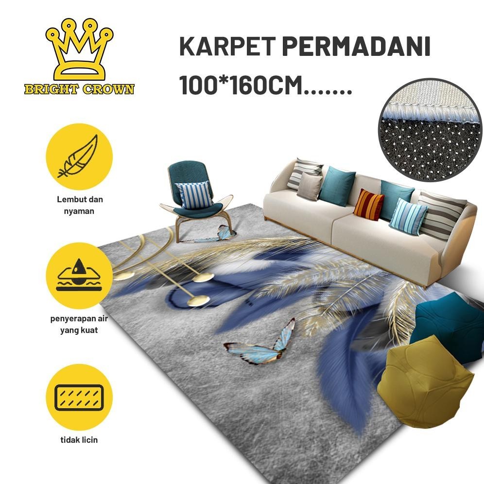 Jual Diskon Besar Bright Crown Karpet Lantai Eropa Premium 100X160Cm ...