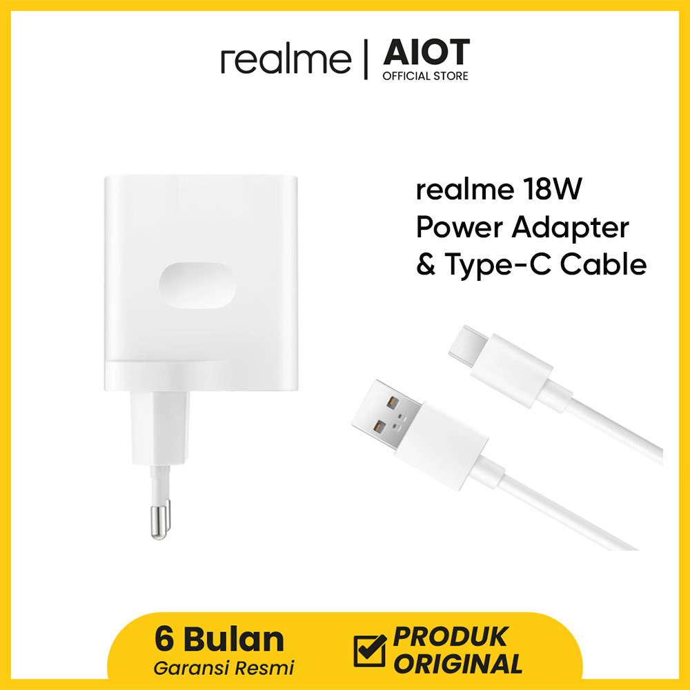 Jual realme 18W/10W Power Adapter+realme Micro USB Type C Cable ...