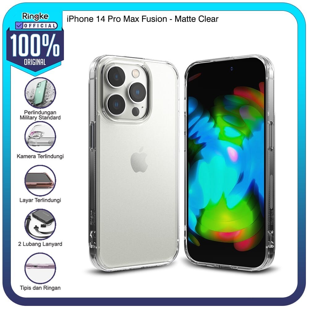 Jual Ringke iPhone 14 Pro Max Fusion Matte Clear Casing Softcase Anti ...