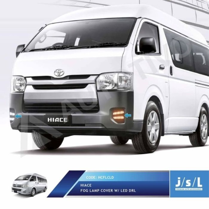 Jual [New] Jsl Led Drl Toyota Hiace Fog Lamp Cover Drl With Sein Diskon ...