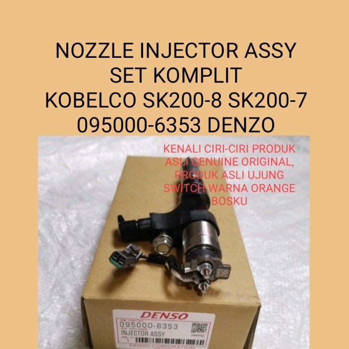 Jual New Ori Injector Sk200-8 Kobelco Nozzle Sk200 0950006353 Denzo ...