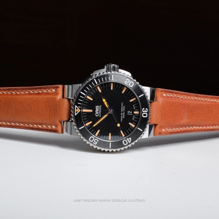 Jual Coral Series for Oris Aquis Date Handmade Leather Strap Tali Jam ...