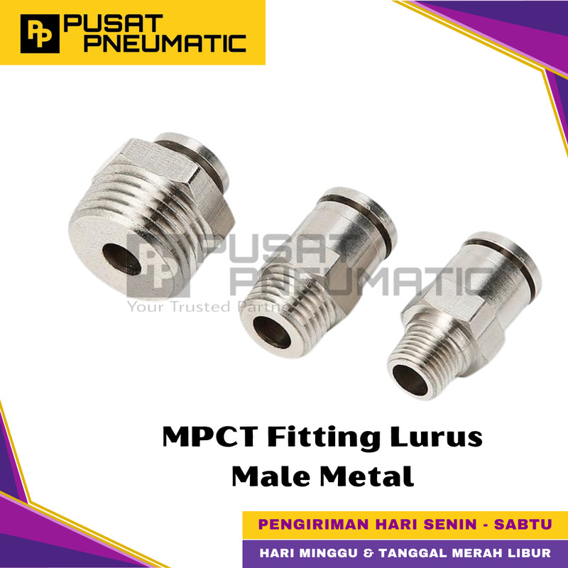Jual MPCT 06-M5 Fitting Lurus Male Metal Slip Lock Selang 6mm Drat M5 (5mm) | Shopee Indonesia