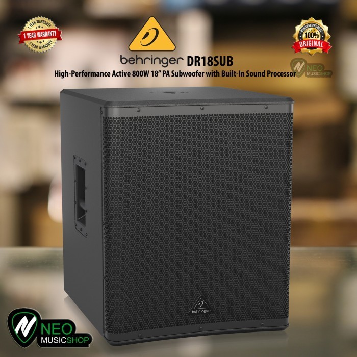 Jual PROMO BEHRINGER DR18SUB ACTIVE 800W RMS 18 PA SUBWOOFER WITH ...