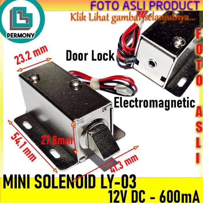 Jual Selenoid Door Lock Window Kunci Jendela Pintu Solenoid 12V Best ...