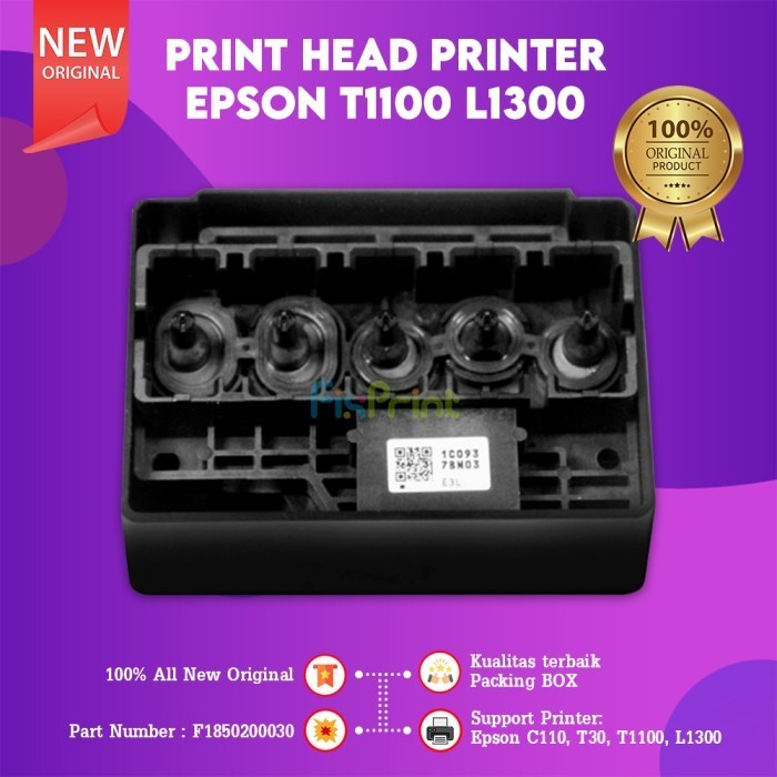 Jual Print Head Printer Epson L1300 T1100 T30 C110 Original Printhead ...