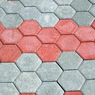 Jual Paving Block / Conblock / Konblock /Bata Warna Merah Model Hexagon ...
