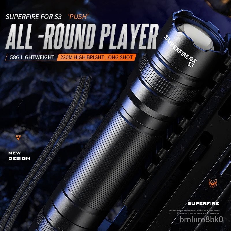 Jual 2023 SUPERFIRE S3 Senter 18650 EDC Mini Terbaik Senter 5 Mode Lampu Portabel dengan ...