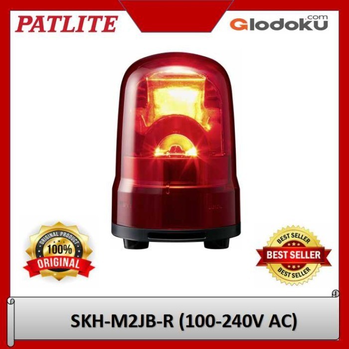 Jual PATLITE LAMP ROTATING BEACONS SKH-M2JB-R (100-240V AC) WITH BUZZER | Shopee Indonesia