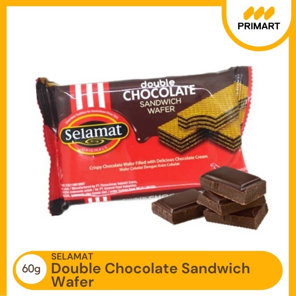 Jual Selamat Double Chocolate Wafer Cokelat 60g | Shopee Indonesia