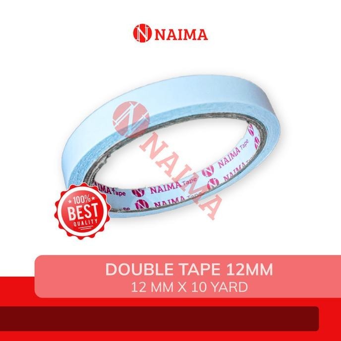 Jual Double Tape 12mm x 10 Yard / Double Tip 1/2 Inch Naima | Shopee ...