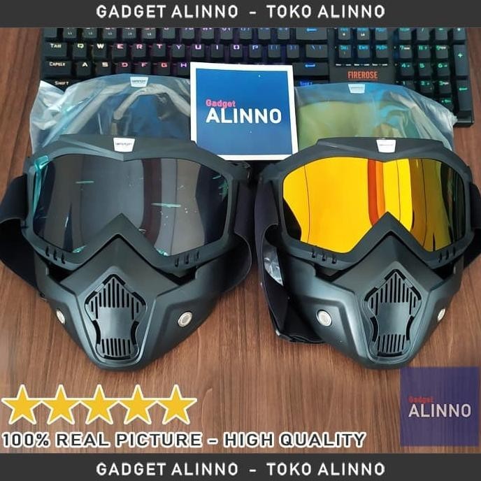 Jual Berkualitas GOOGLE MASK MASKER HELM POGO RETRO MASKER MOTOR GOGGLE ...