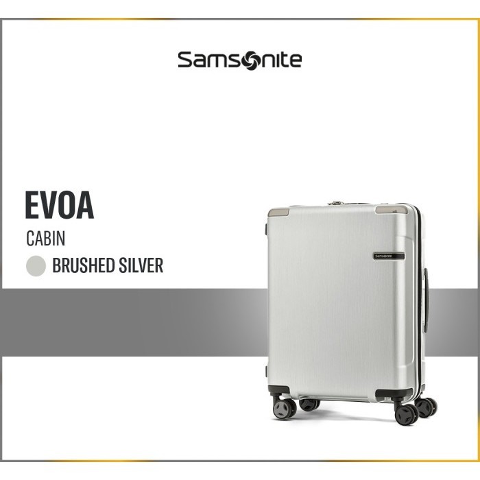 Jual Samsonite Koper Hardcase Evoa Cabin 20 Inch - Brushed Silver ...
