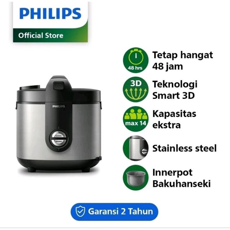 Jual RICE COOKER 2 LITER PHILIPS HD-3138 | Shopee Indonesia