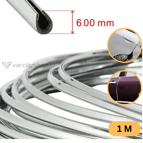 Jual List Moulding Chrome 6mm Lis Silver List Jendela List Pintu Mobil ...