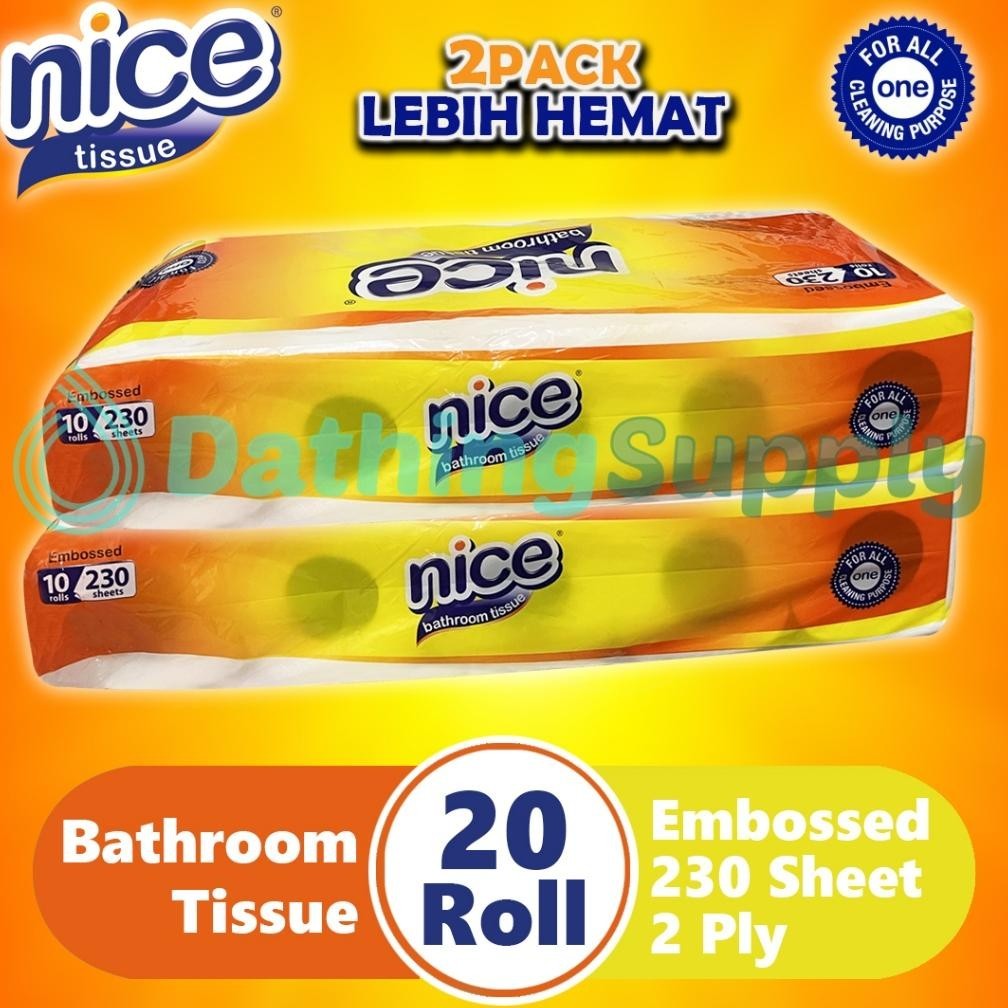 Jual Spesial Bulan Ini Tissue NICE Toilet Embossed 10 Roll x 230 Sheet ...