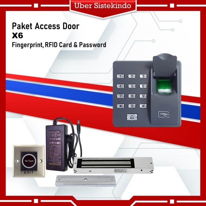 Jual Paket Access Control Fingerprint X6 Standalone Access Door | Shopee Indonesia