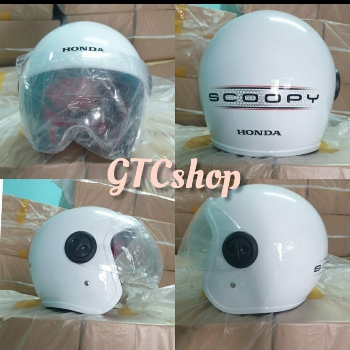Jual Helm - Helm Scoopy Warna Putih | Shopee Indonesia