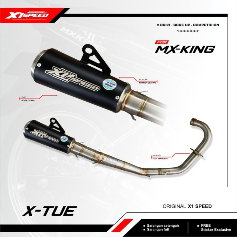 Jual KNALPOT ORIGINAL X1 SPEED For MX king,MX New,MX Old type Roadrace ...