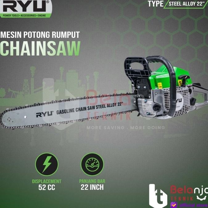 Jual Ryu Chainsaw RGS22 Mesin Potong Gergaji Kayu 22 Inch Chain Saw RGS ...
