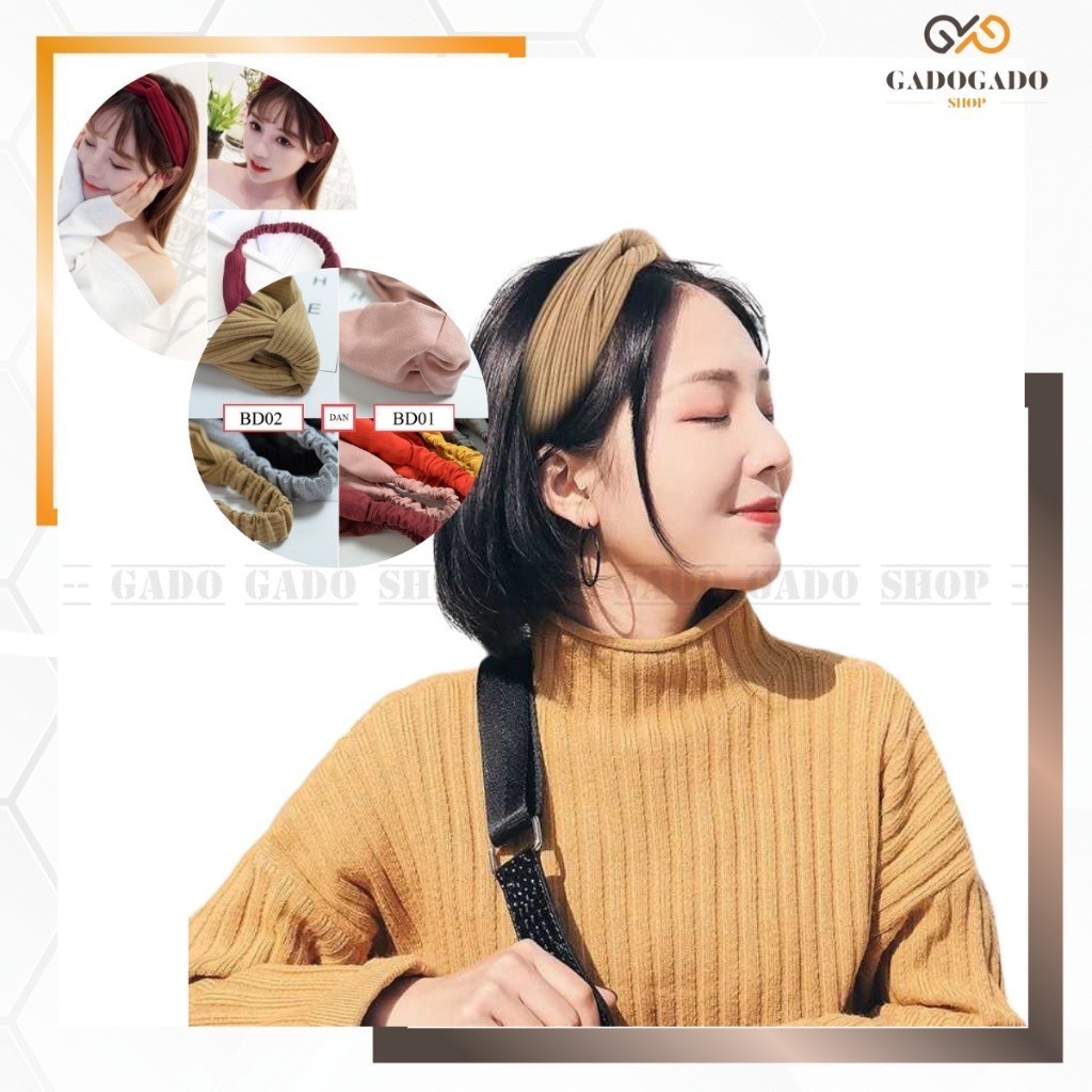 Jual GGS BD01 BD02 Bando Wanita Korea Headband Bandana Simpul Cewek ...
