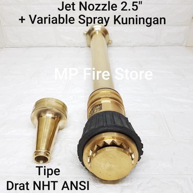 Jual Fire Jet Nozzle Pemadam Drat Nht 2.5 Ansi Variable Spray Fog Kuningan | Shopee Indonesia