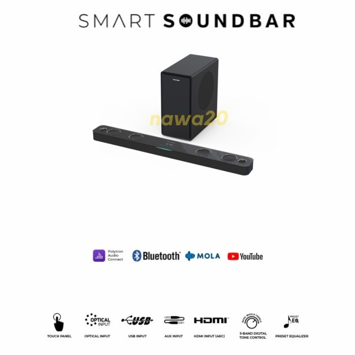 Jual POLYTRON SMART SOUNBAR PHT 250SB PHT250 SPEAKER SOUNDBAR NEW ...