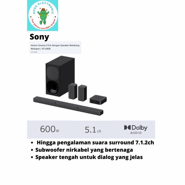 Jual SONY SOUND BAR HT-S40R HOME CINEMA 5.1CH HTS40R | Shopee Indonesia
