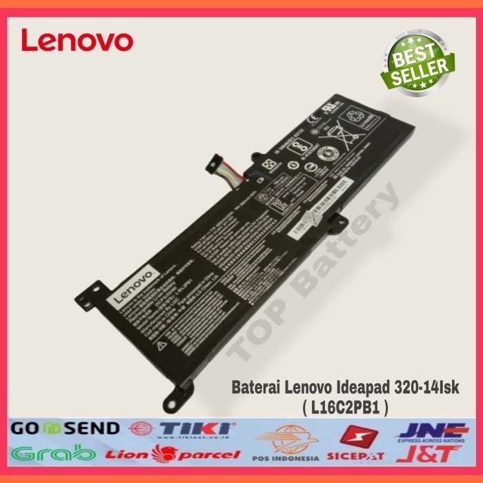 Jual Baterai Batre Original Laptop Lenovo Ideapad 320-14Isk L16L2Pb3 ...