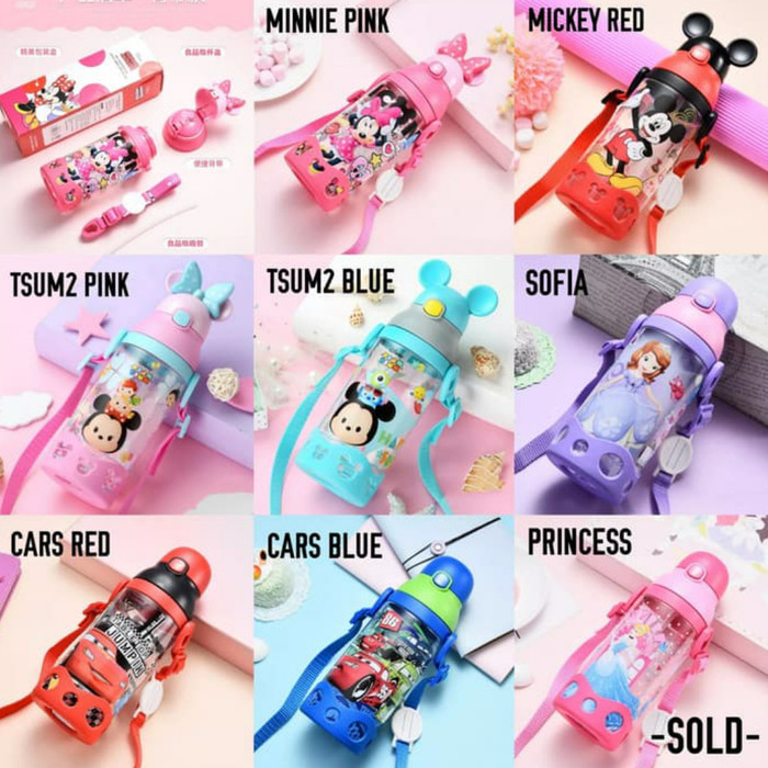 Jual Botol minum karakter Disney original/botol minum anak TK/botol minum | Shopee Indonesia