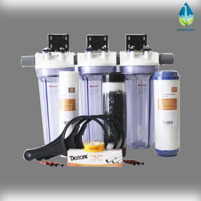 Jual PAKET FILTER AIR 10" 3 TAHAP SPG / FILTER AIR KUNING /FILTER AIR ...