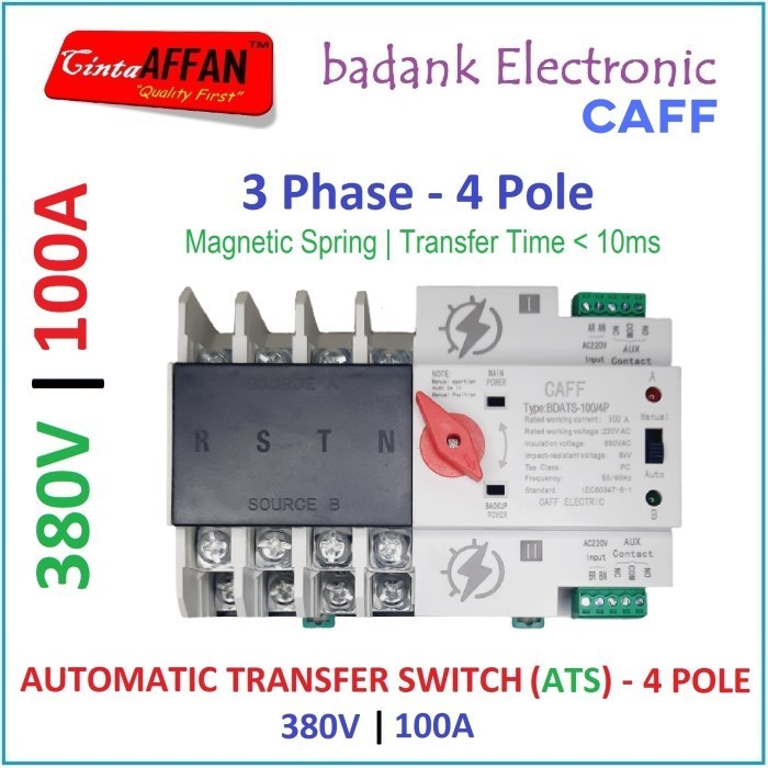 Jual ATS 3 Phase 100A 4P 380V Automatic Transfer Switch Solar Cell ...