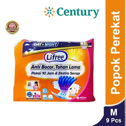 Jual Lifree Popok Perekat Ukuran 78- 106 CM (M) Isi 9 Pcs / Popok Dewasa / Perawatan Diri ...