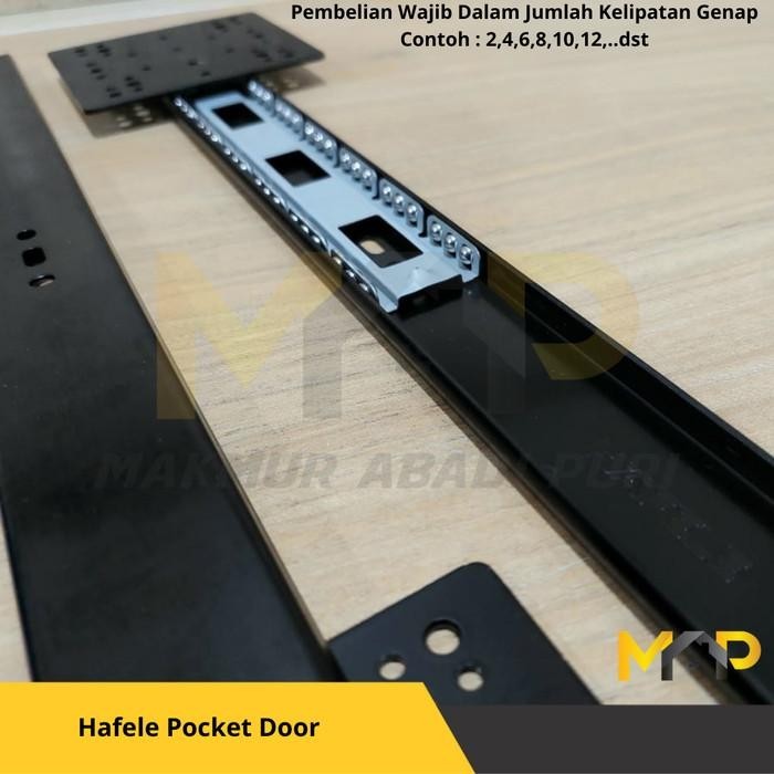Jual Rel Pocket Door Hafele 40Cm Black ( 408.31.340 ) | Shopee Indonesia